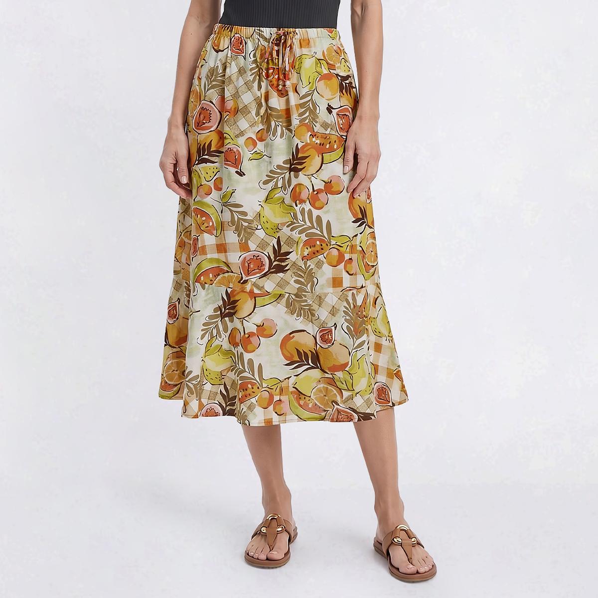Click here for Womens Soho Apparel Fruit Midi Skirt prices